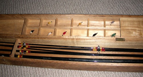 Japanese Fly Fishing Rod with flies in wood case vintage Nippon Fishing ...