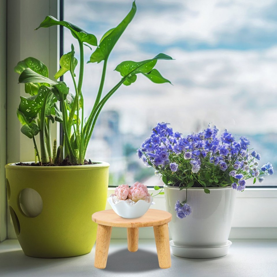 Stand Da Pianta Per Decorazioni La Casa Supporto Piante in Legno | eBay