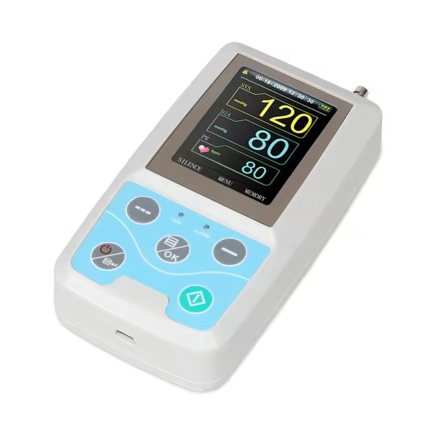 Ambulatory NIBP Holter Digital Upper Arm Dynamic Blood Pressure Monitor ...