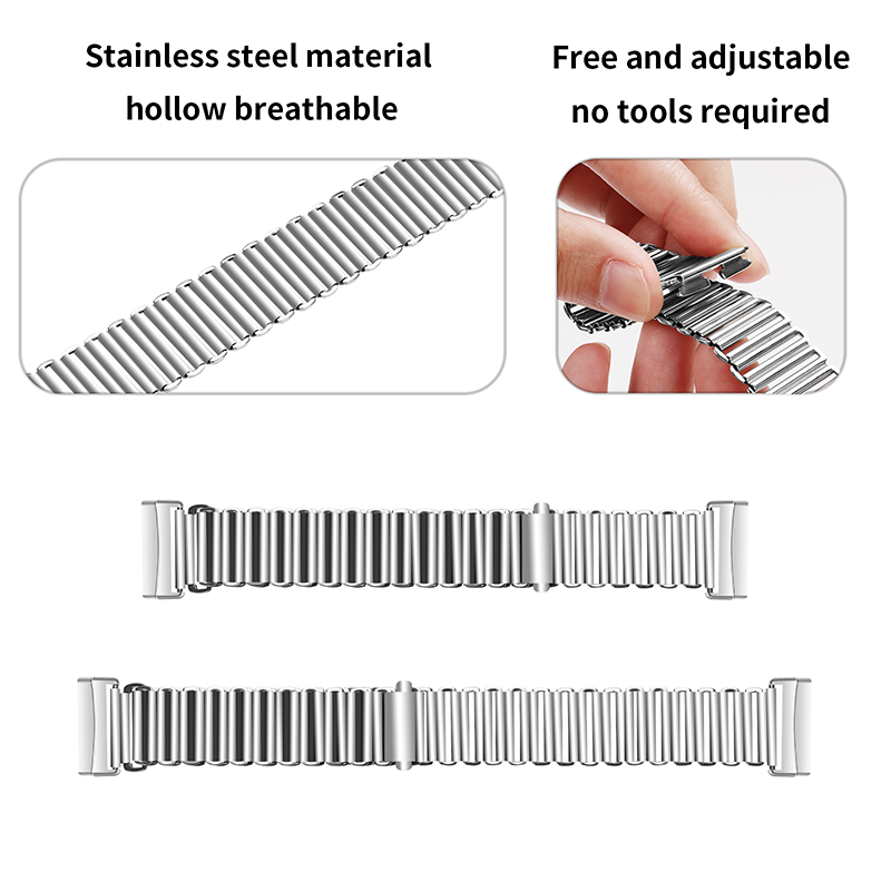 Stainless Steel Loop Bracelet Band For Fitbit Versa 3/Sense Versa 4 ...