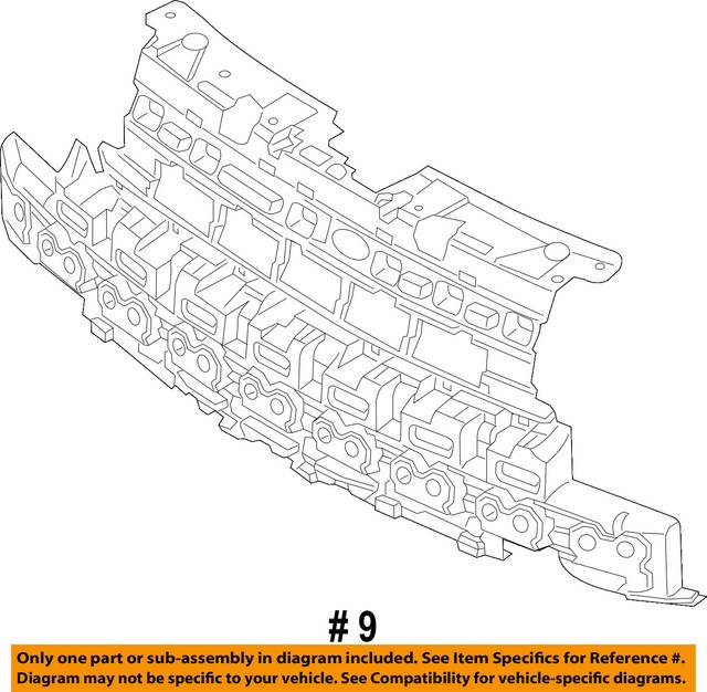 Ford OEM 13-14 Flex Front Bumper-reinforcement Panel DA8Z8A284BA for ...