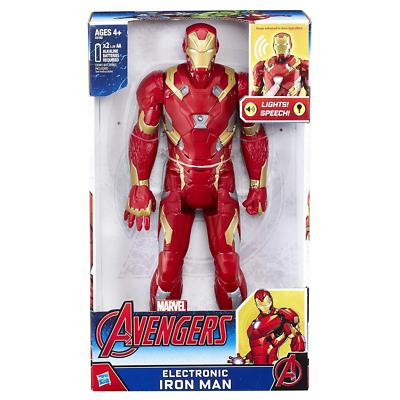 ELECTRONIC IRON MAN **LIGHTS**+ (( TALKING )) MARVEL AVENGERS ACTION ...