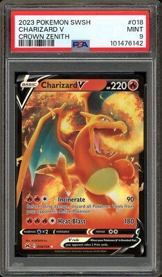 PSA 9 MINT Charizard V Crown Zenith Ultra Rare Pokemon Card 018/159 | eBay