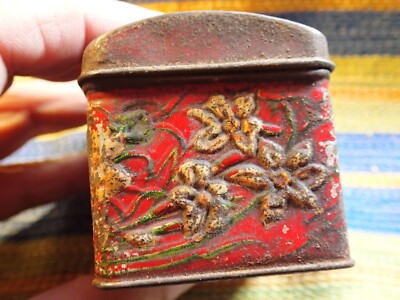 SMALLER ca 1900 ANTIQUE TEA TIN CADDY BOX IMPERIAL RUSSIA RUSSIAN | eBay