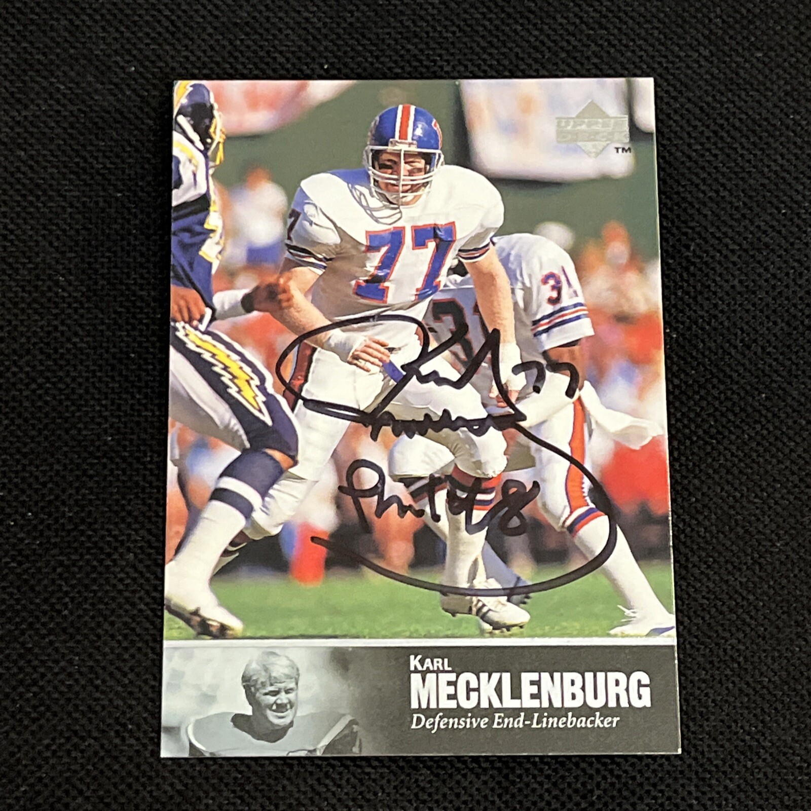 KARL MECKLENBURG 1997 UPPER DECK LEGENDS SIGNED AUTOGRAPHED CARD ...