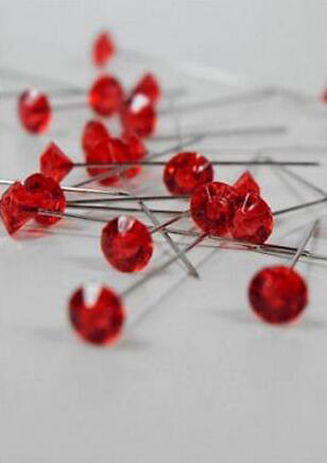 100Pcs Color Crystal Rhinestone Wedding Bouquet Cake Pins Jewels Pick ...