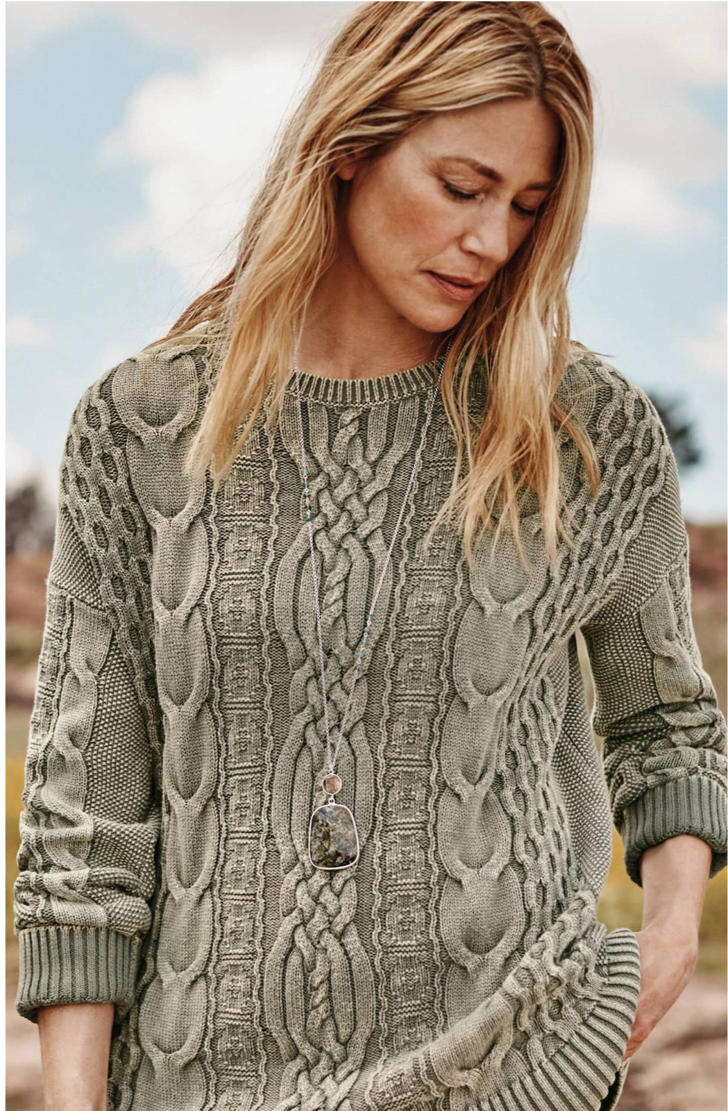 J.Jill ~ M(12/14) ~ NEW Relaxed Stonewashed Cable-Knit Sweater ~ NWT ...