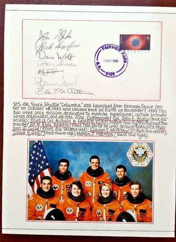 STS-58 SPACE SHUTTLE 'Columbia' FDC SIGNED BY 7 Crew Members - 1993 | eBay