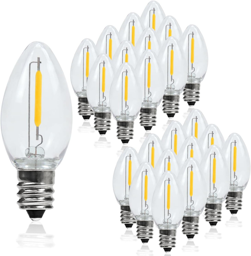 C7 LED Night Light Bulbs 0.6W Equivalent to 7W C7 Candelabra LED ...