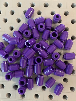 Lego Dark 1x1 Purple Round Barrel Brick Cone Pieces Friends New Lot Of ...