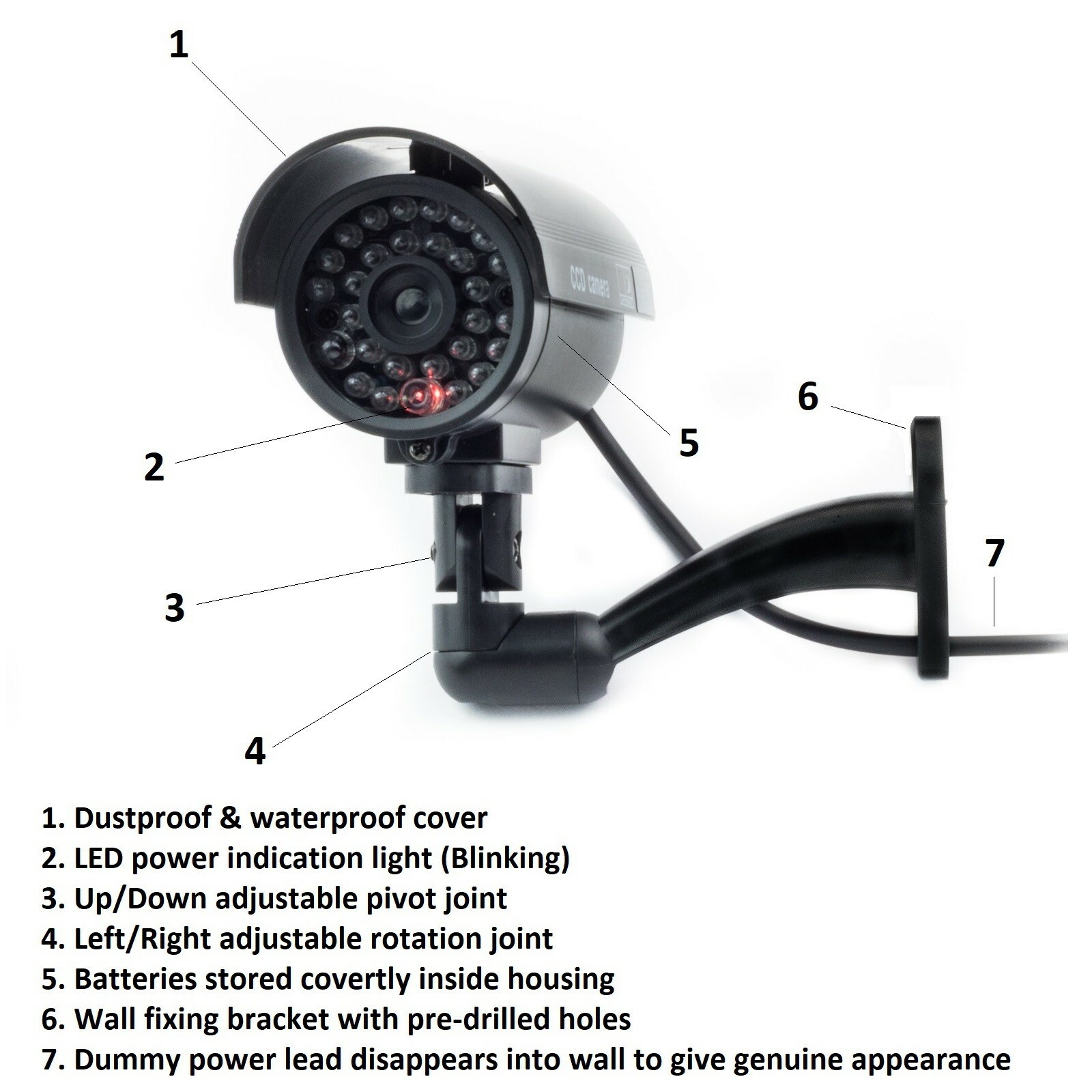 Dummy CCTV Camera Outdoor Indoor Fake CCTV Security Cam Imitation ...