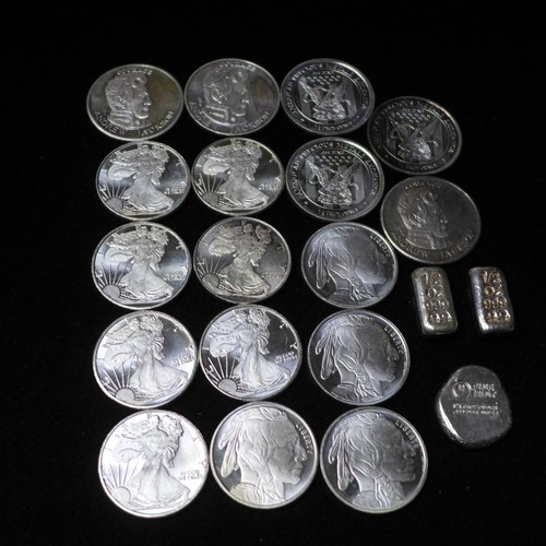 Lot of (20) 1/2 oz .999 Silver Rounds / Bars 10 oz total | eBay
