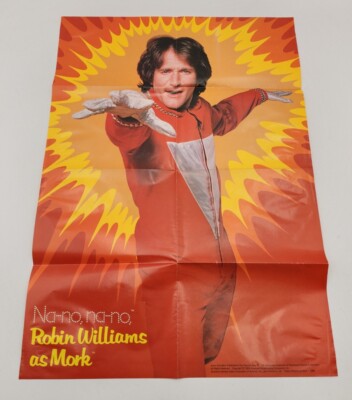 Folded 1979 ROBIN WILLIAMS as MORK PINUP POSTER 20.5" x 14.5" | eBay