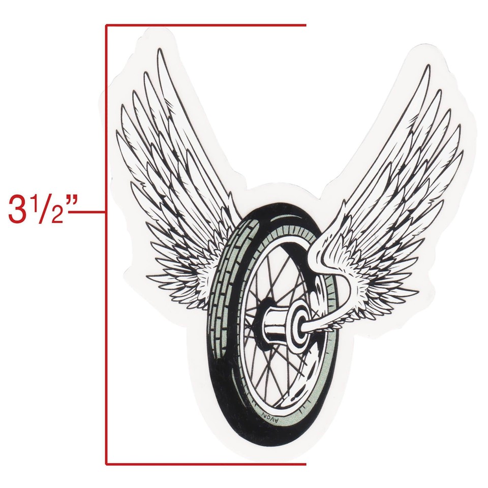 Lowbrow Customs Winged Wheel Sticker | eBay