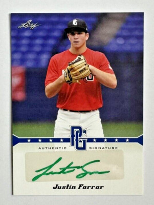 Justin Farrar 2013 Leaf Perfect Game Showcase RC AUTO Blue Texas State ...
