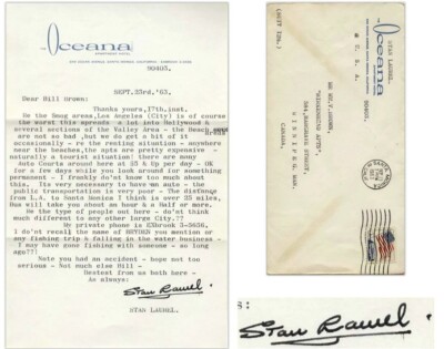 Stan Laurel Signed letter | eBay