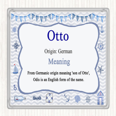 Otto Name Meaning Drinks Mat Coaster Nautical | eBay