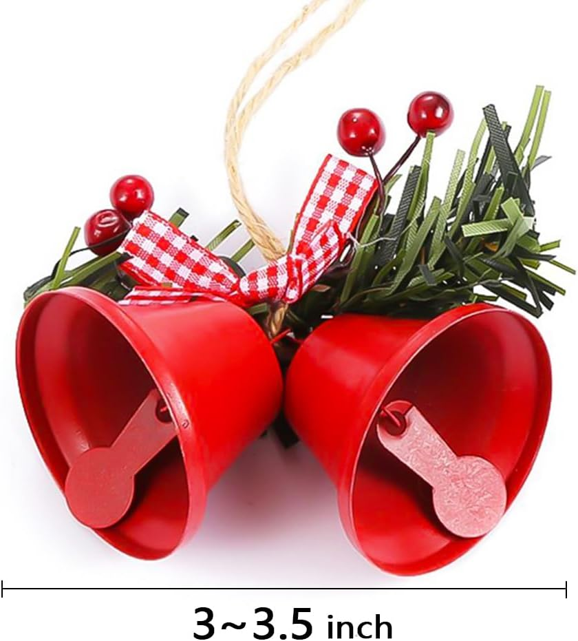 Christmas Jingle Bells Metal Decorative Bells Xmas Tree Ornaments for ...