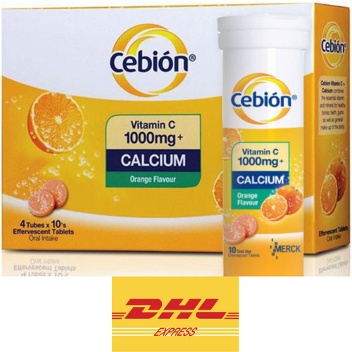 4 X 1000mg Cebion Effervescent Vitamin C 10's Vitamin Daily Supplement ...