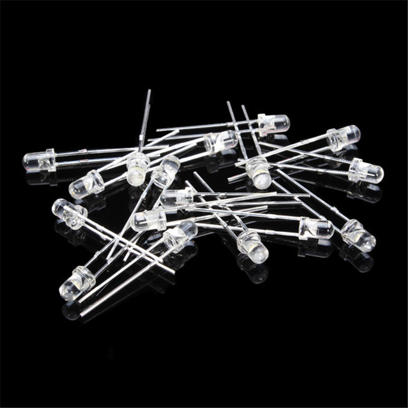 100/500/1000PCS 3mm White Green Red Blue Yellow LED Light Bulb Emitting ...