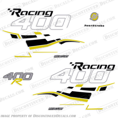 Fits Mercury 400R Racing Decals - Yellow | eBay
