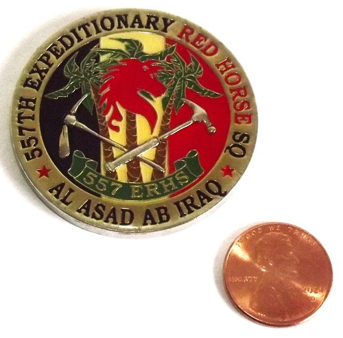 Challenge Coin - USAF - 557th ERHS - Red Horse - Al Asad AB Iraq ...