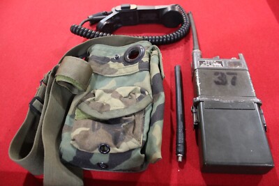 MILITARY SURPLUS PRC 68 RADIO BATTERY ADAPTER ANTENNA HANDSET POUCH PRC ...
