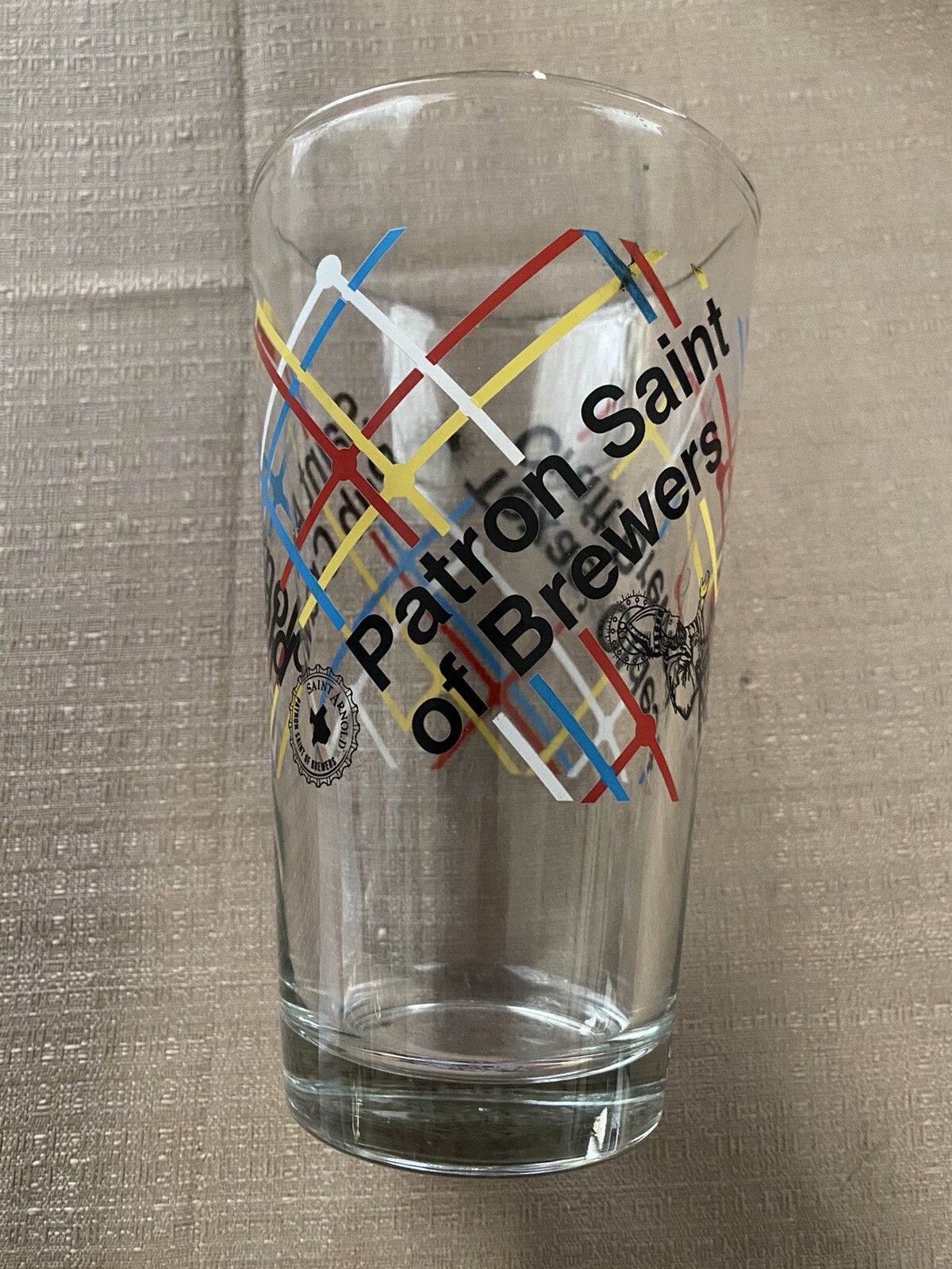 Saint Arnold Brewing Pub Crawl Pint Beer Glass Patron Saint Of Brewers ...