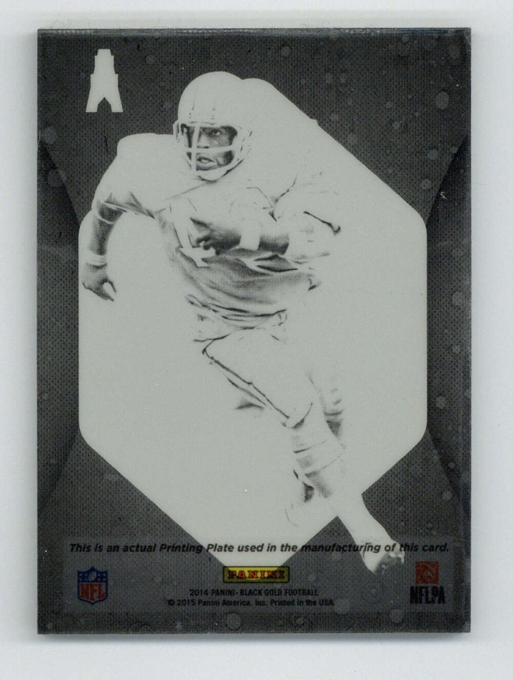 2014 Panini Black Gold Printing Plate Earl Campbell Oilers Real 1 of 1 ...