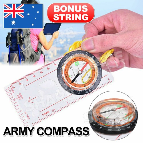 Orienteering Baseplate Compass Hiking Camping Maps Lensatic Tactical ...