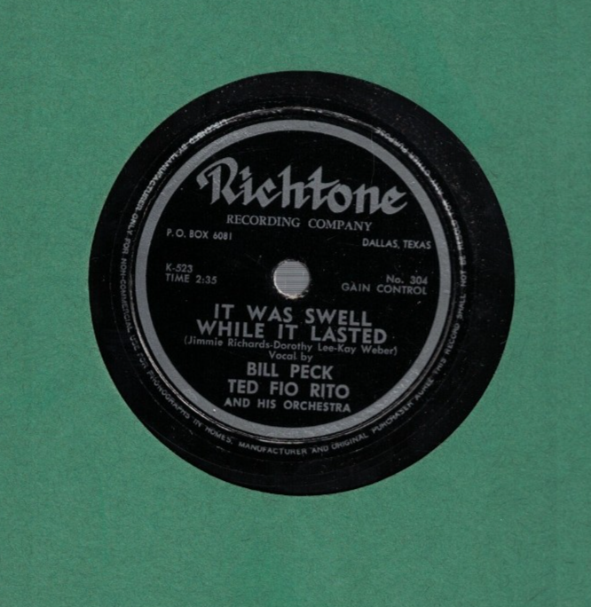 BILL PECK TED FIO RITO HEAVEN KNOWS SWELL WHILE IT LASTED RICHTONE 10 ...