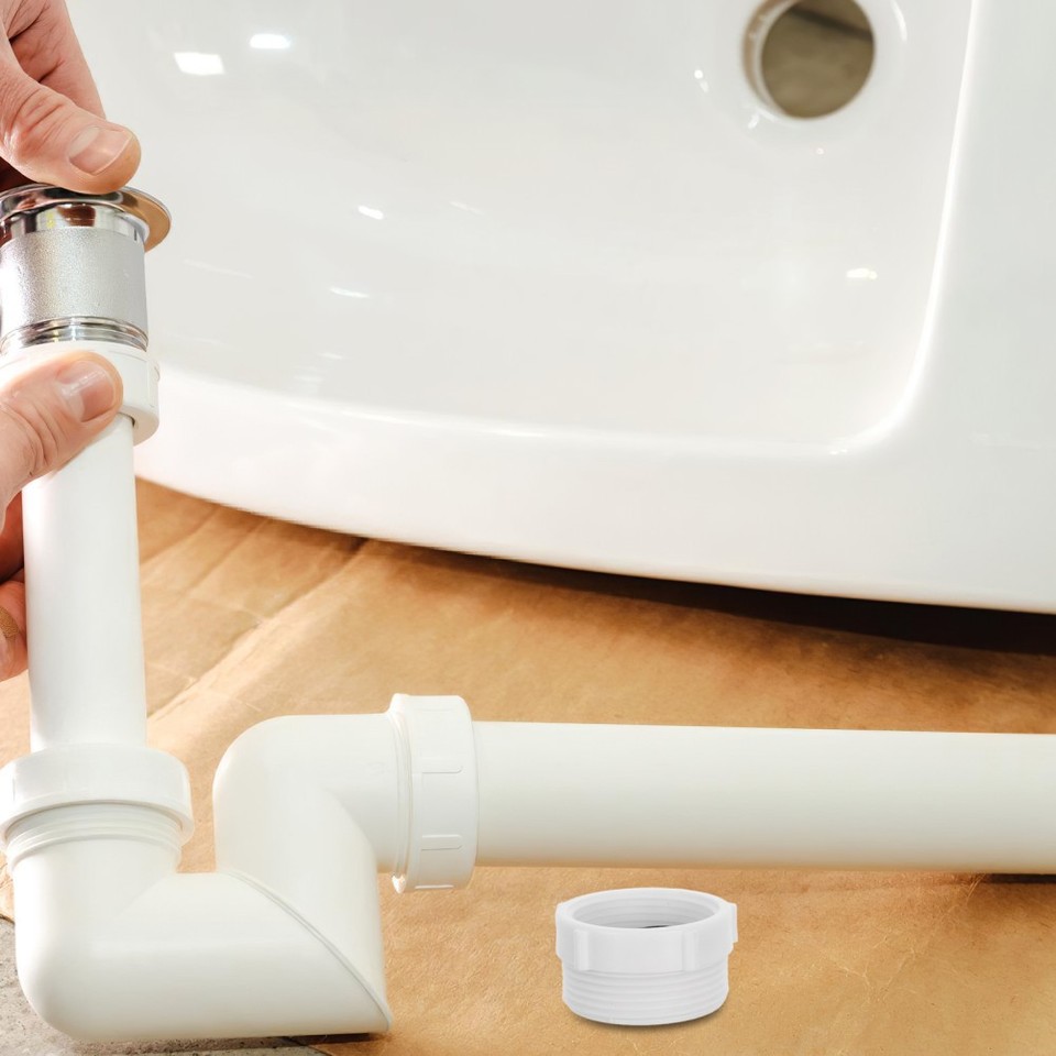 4pcs Kitchen Sink Drain Pipe Adapter: Waste Outlet Male Female Thread ...