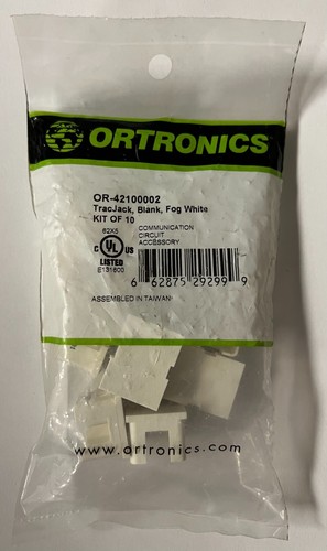 Ortronics OR-42100002 TracJack, Blank, Fog White 662875292999| eBay