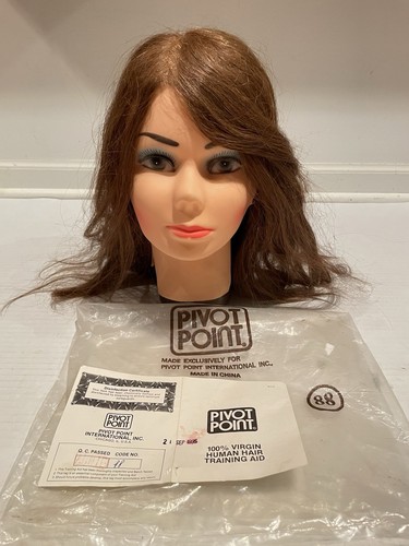 Pivot Point Real Human Hair Training Aid Mannequin Head Copper Blonde ...