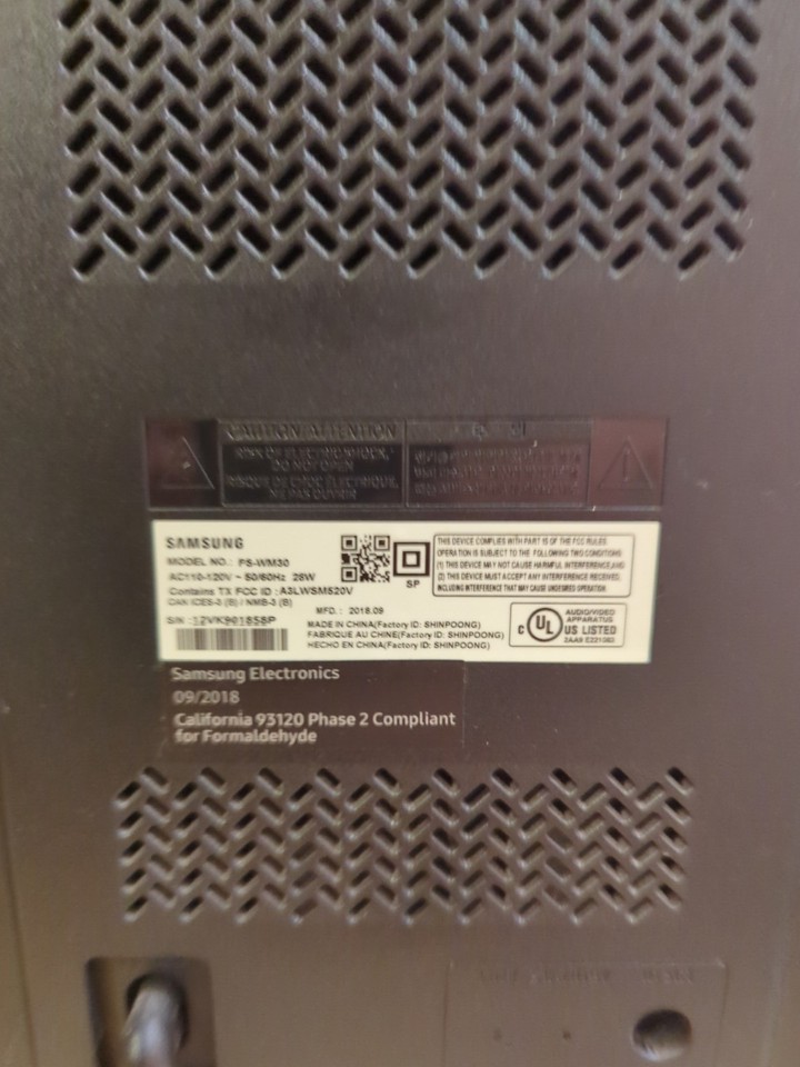 Samsung PS-WM30 28W Powered Wireless Subwoofer In Black For Home ...