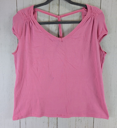 Allicyn Michael Plus Size 2X Womens Pink Short Sleeve Top NWT | eBay