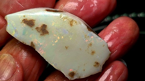 GENUINE Australian Precious Opal Partial Cut Colorful Peice 49.915cts ...
