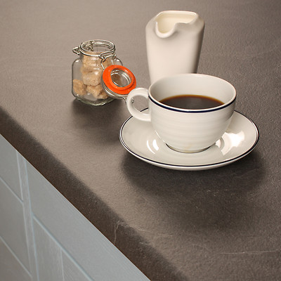 Slate Laminate Kitchen Worktops 38mm, Grey Slate Effect, Worktop Edging ...
