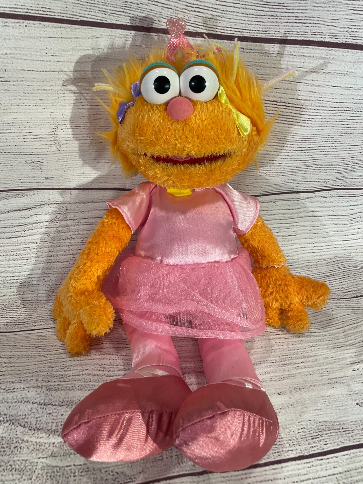 SESAME PLACE ZOE BALLERINA / CROWN 16" PLUSH STUFFED DOLL Sesame Place ...