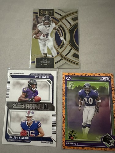 23-24 Zay Flowers RC’s & Ed Reed NFL Sports Cards Lot X3 | eBay