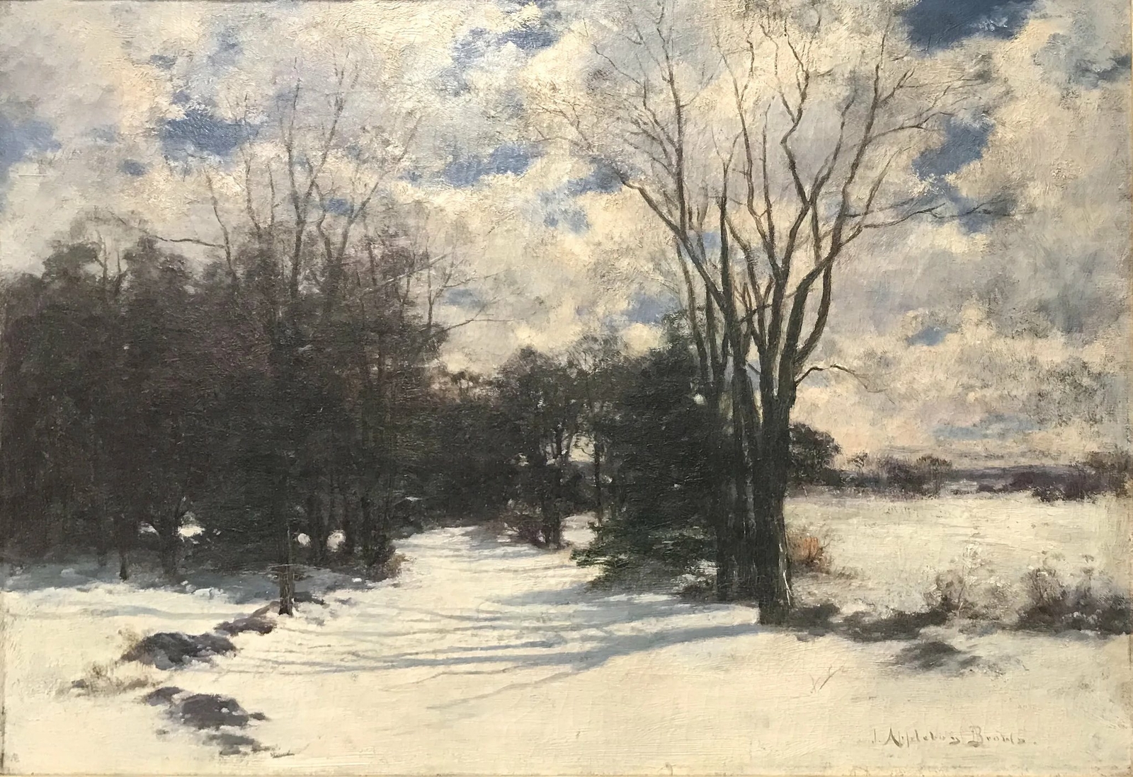 John Appleton Brown Oil Painting of a Winter Landscape | eBay