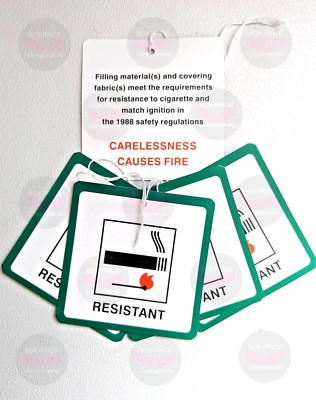 5 x Fire Safety Labels for Furniture / Upholstery / Chairs DL7 - BOX ...