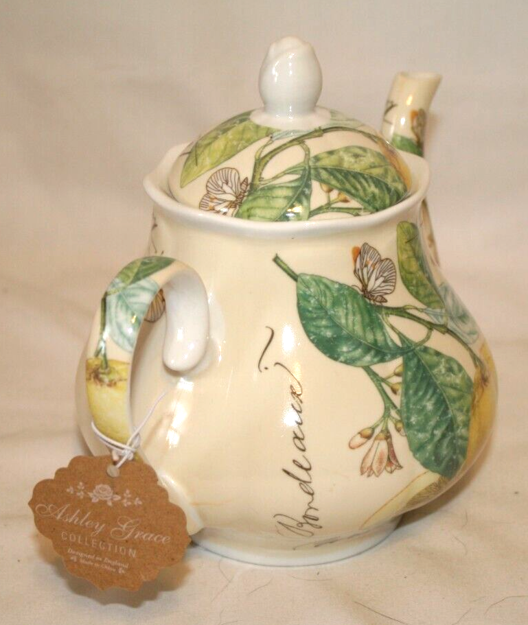Kent Pottery Ashley Grace Collection Lemon Porcelain Teapot & Lid New ...