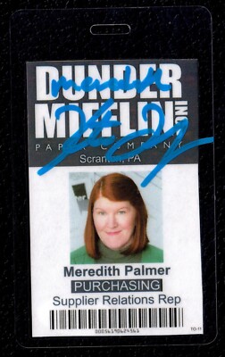 Kate Flannery autographed signed inscribed Work ID Badge The Office JSA ...