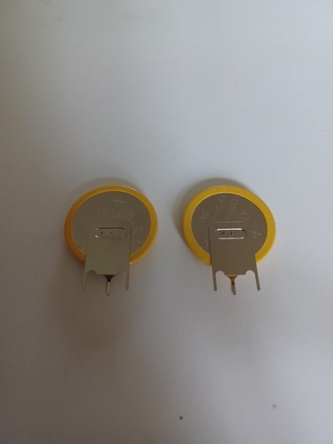 2 x Tabbed CR2430 Solder Button Lithium Battery With 3 Pins New FREE ...