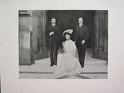 1905 POLITICAL PRINT + TEXT ~ LADY LOUISE LODER & MR GERALD LODER ...