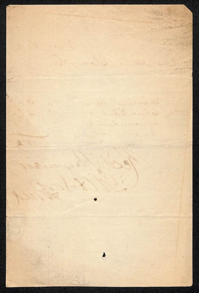 Geo. Updegraff and Son 1891 Billhead to S.M. Bloom & Co. Hagerstown, MD ...