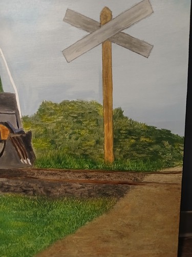 Original Oil Painting On Stretched Canvas 36X48 Railroad BN Tiger ...