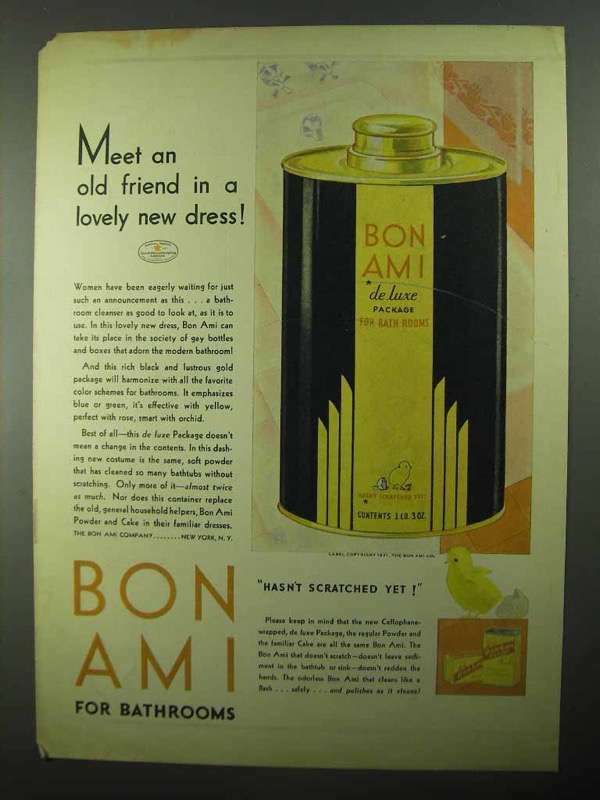 1931 Bon Ami Cleanser Ad - In a Lovely New Dress | eBay