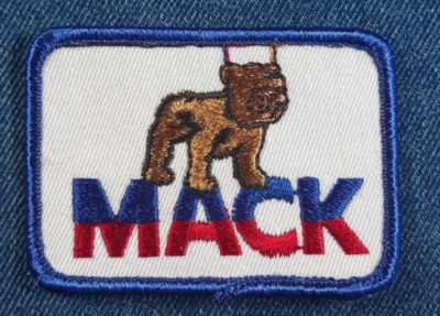 NOS 70s Original Vintage MACK TRUCKS 3" Patch TRUCKER Rig Semi Bulldog ...
